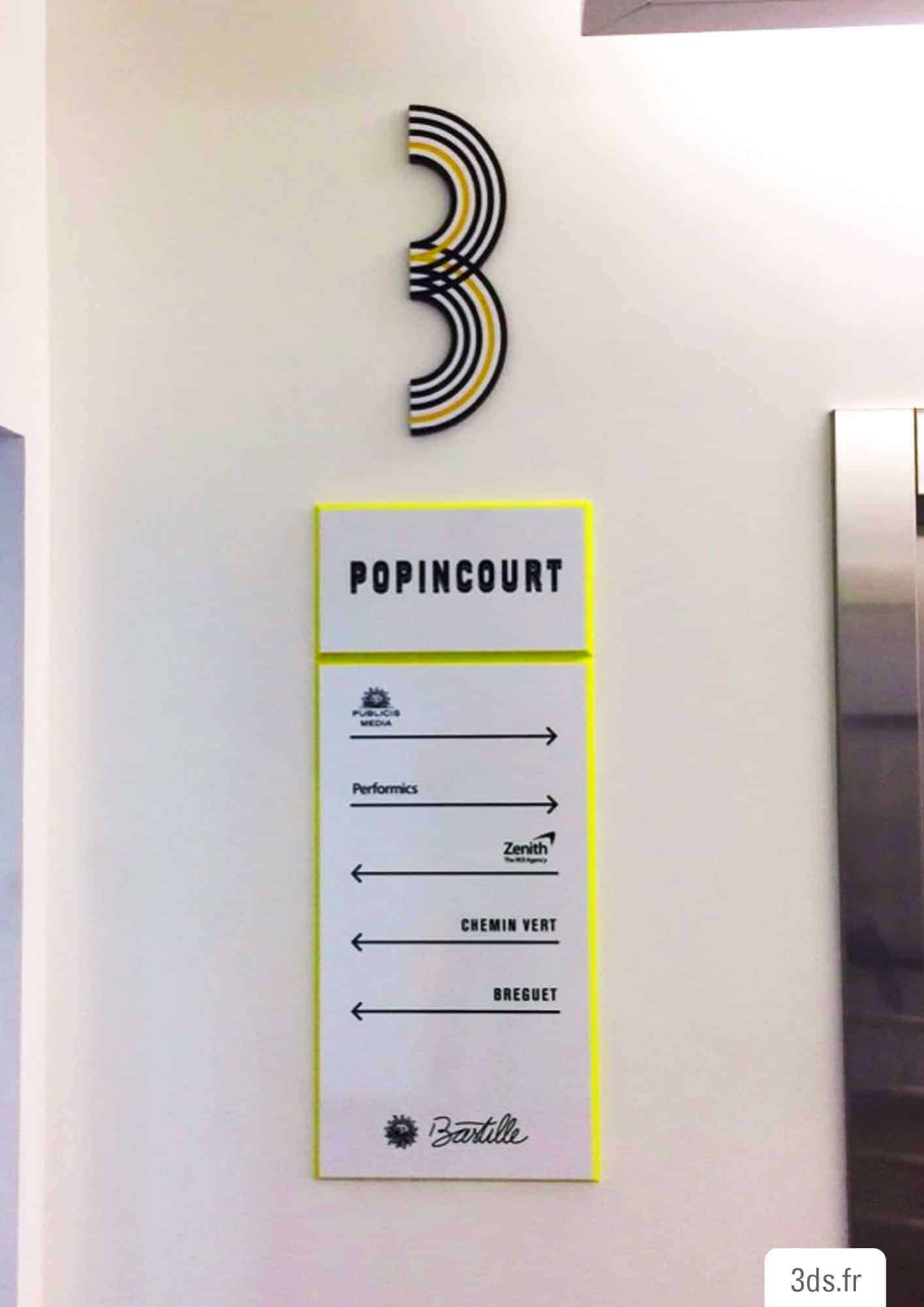 Signalétique numéro d'étage - Communication visuelle - 3DS Groupe