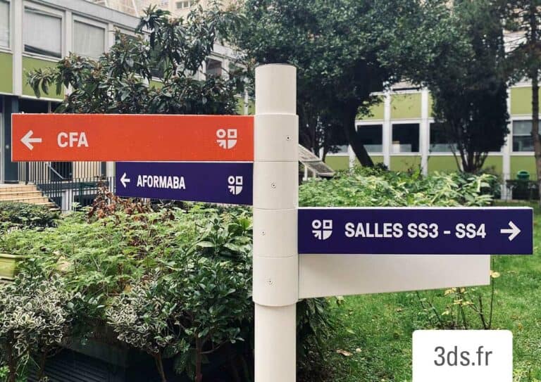 Panneau signalétique extérieur - Panneau directionnel entreprise